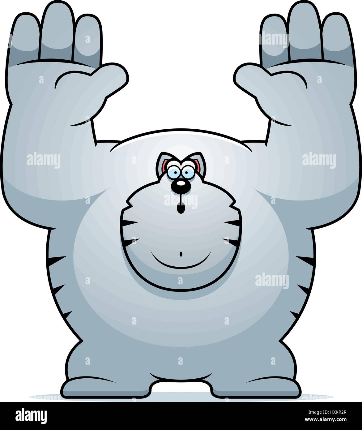 A cartoon illustration of a cat surrendering Stock Vector Image & Art ...