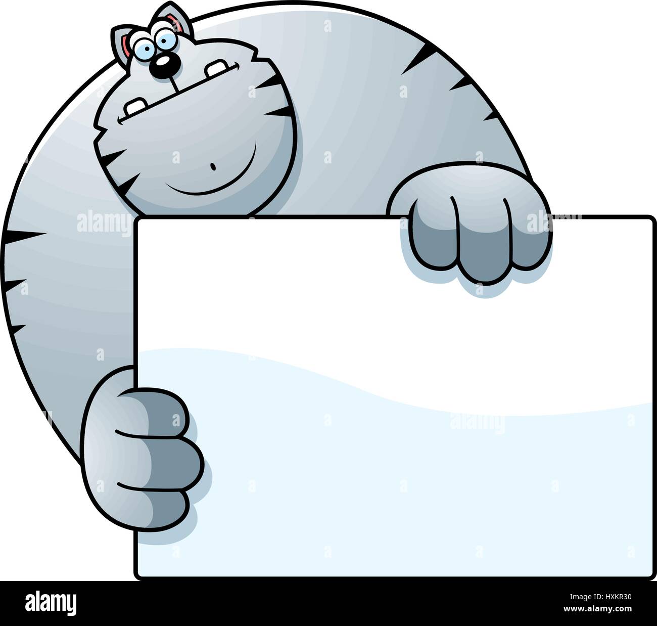Gray cat hiding behind Stock Vector Images - Alamy