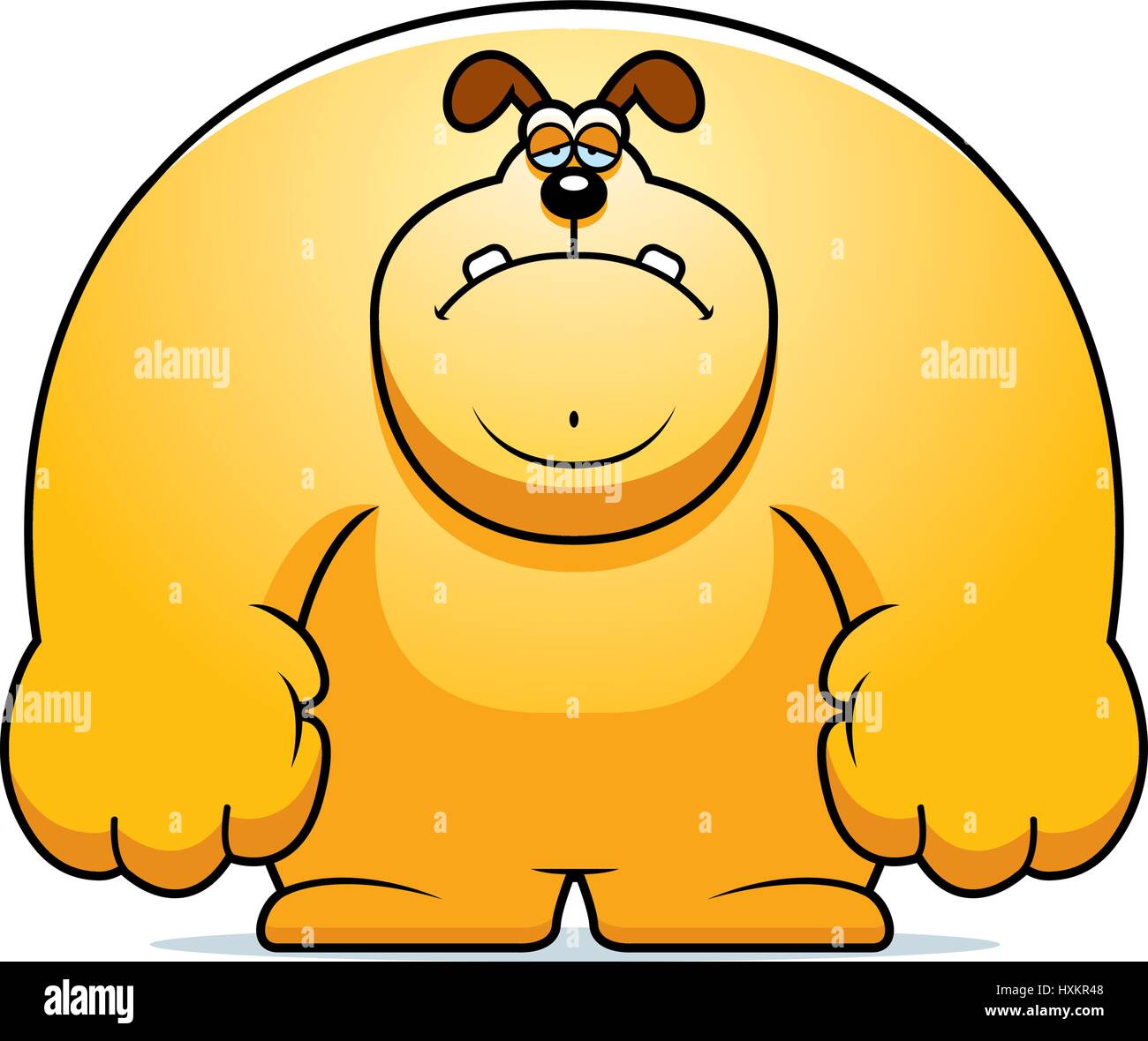 A cartoon illustration of a dog looking sad Stock Vector Image & Art ...