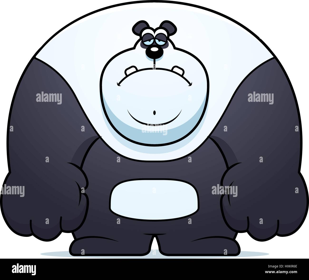 A cartoon illustration of a panda bear looking sad Stock Vector Image ...