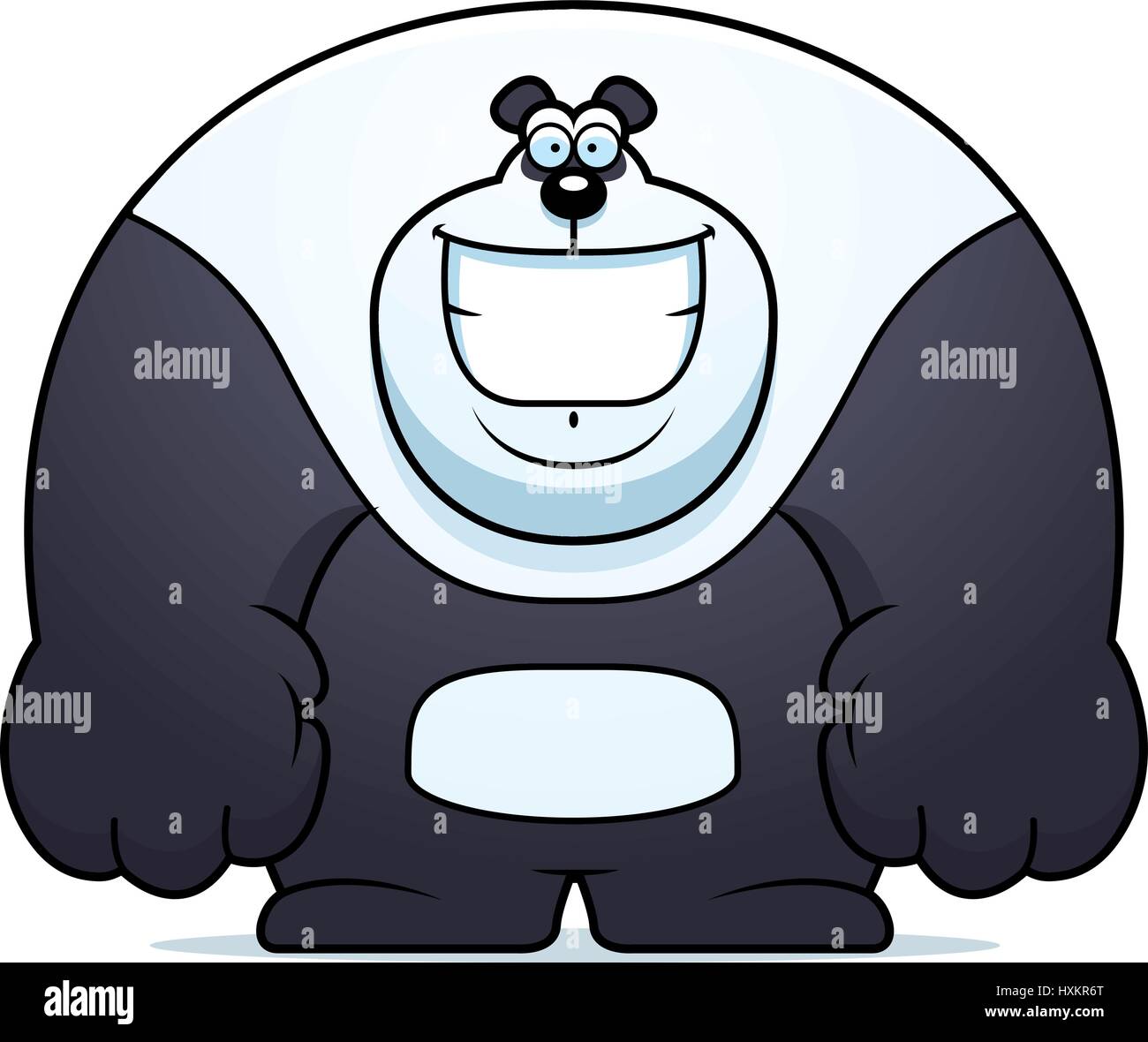 A cartoon illustration of a panda bear smiling Stock Vector Image & Art ...