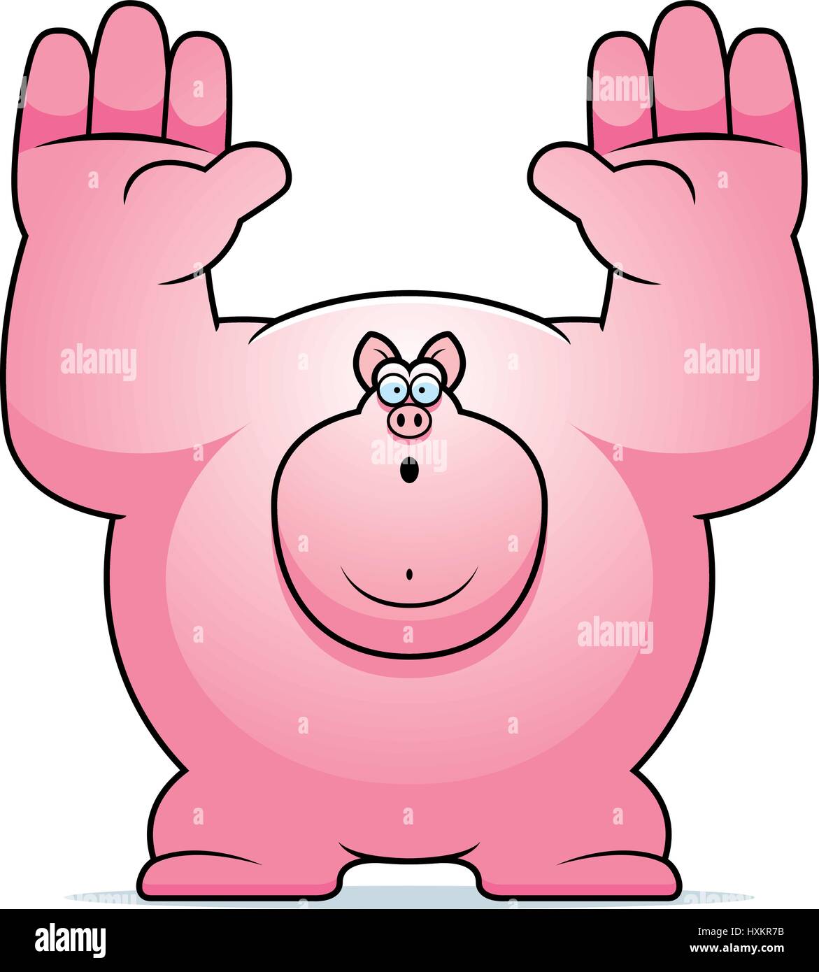 A cartoon illustration of a pig surrendering Stock Vector Image & Art ...