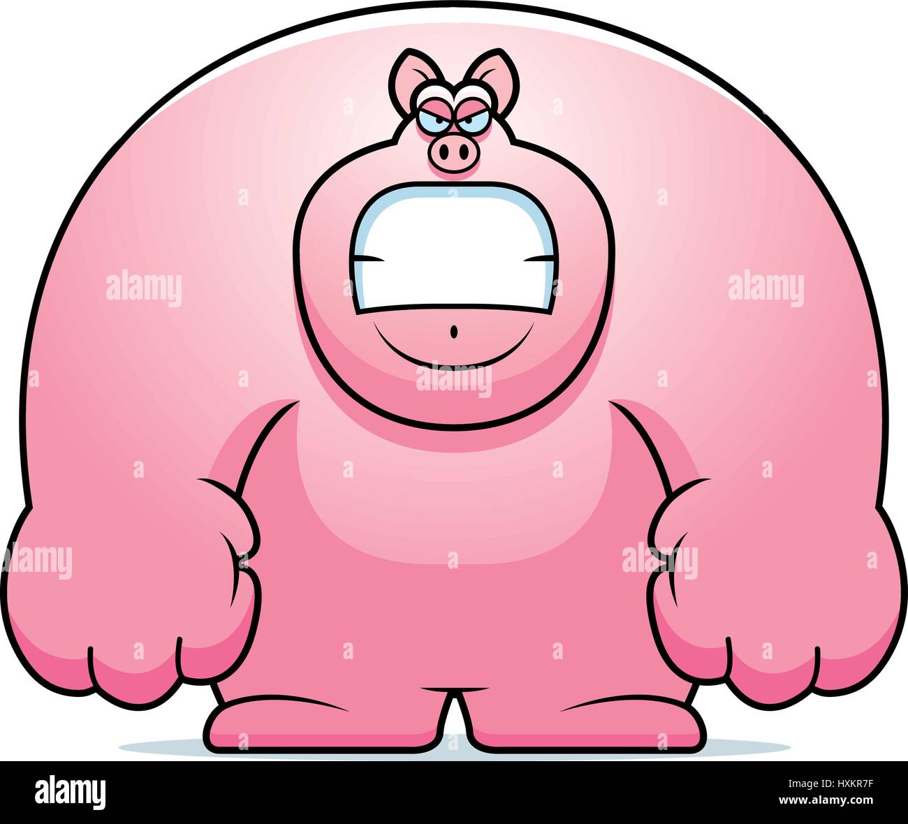 A cartoon illustration of a pig looking angry Stock Vector Image & Art ...