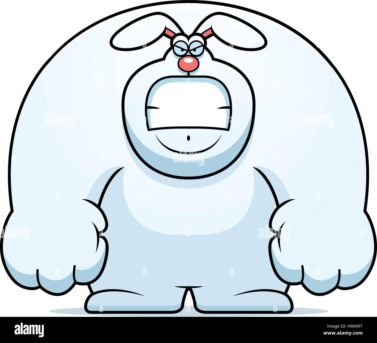 A cartoon illustration of a rabbit looking angry Stock Vector Image ...