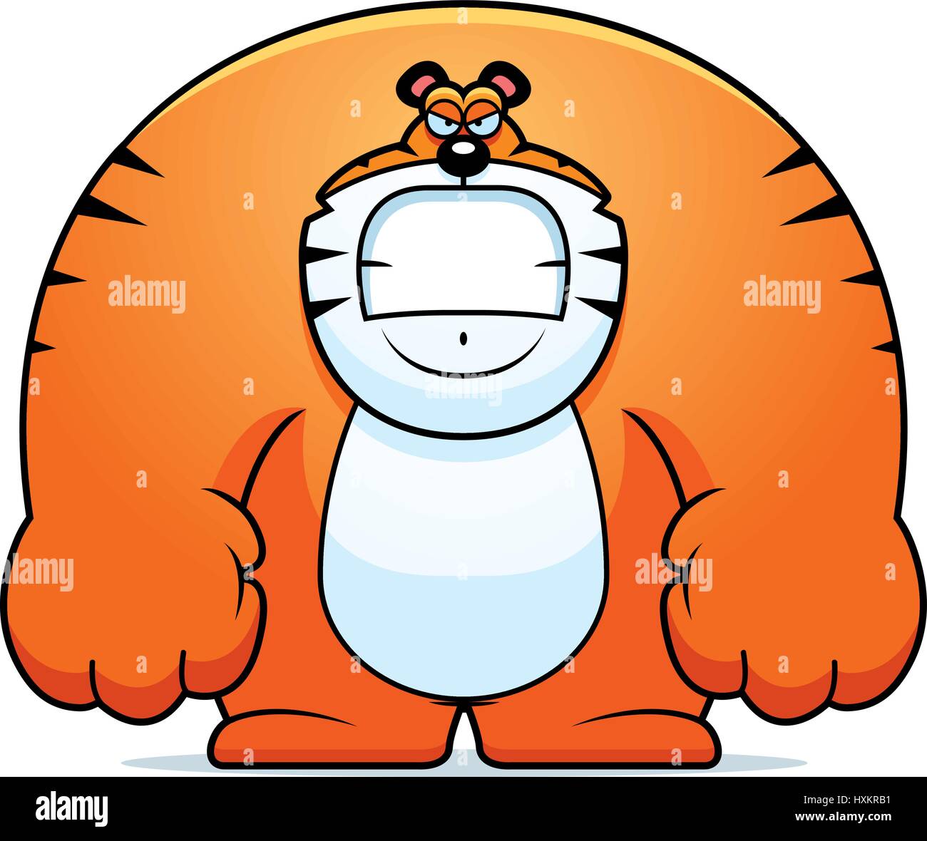 A cartoon illustration of a tiger looking angry Stock Vector Image ...