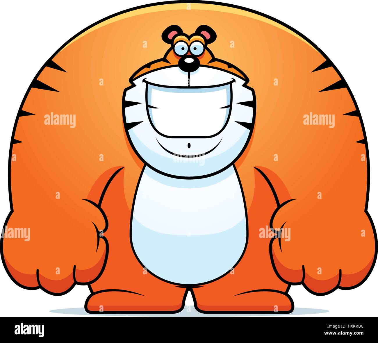 A cartoon illustration of a tiger smiling Stock Vector Image & Art - Alamy