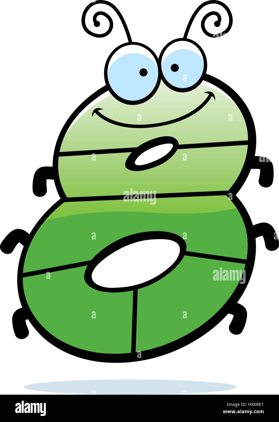 A cartoon illustration of the number eight with an insect theme Stock ...