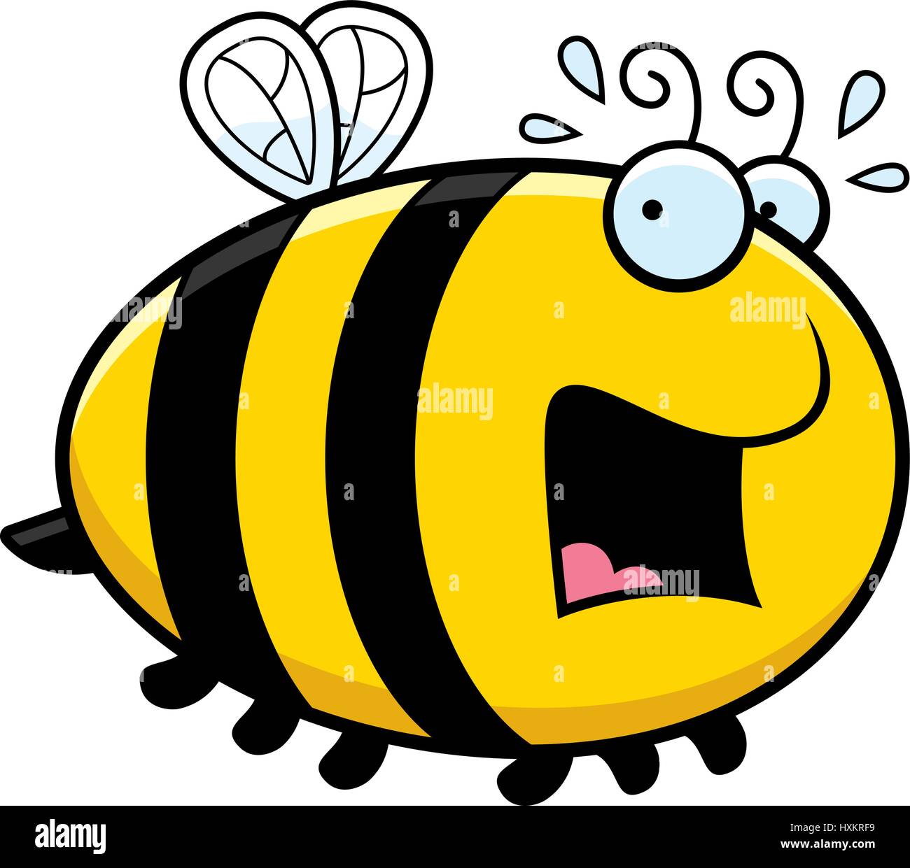 Cartoon frightened bee Stock Vector Images - Alamy