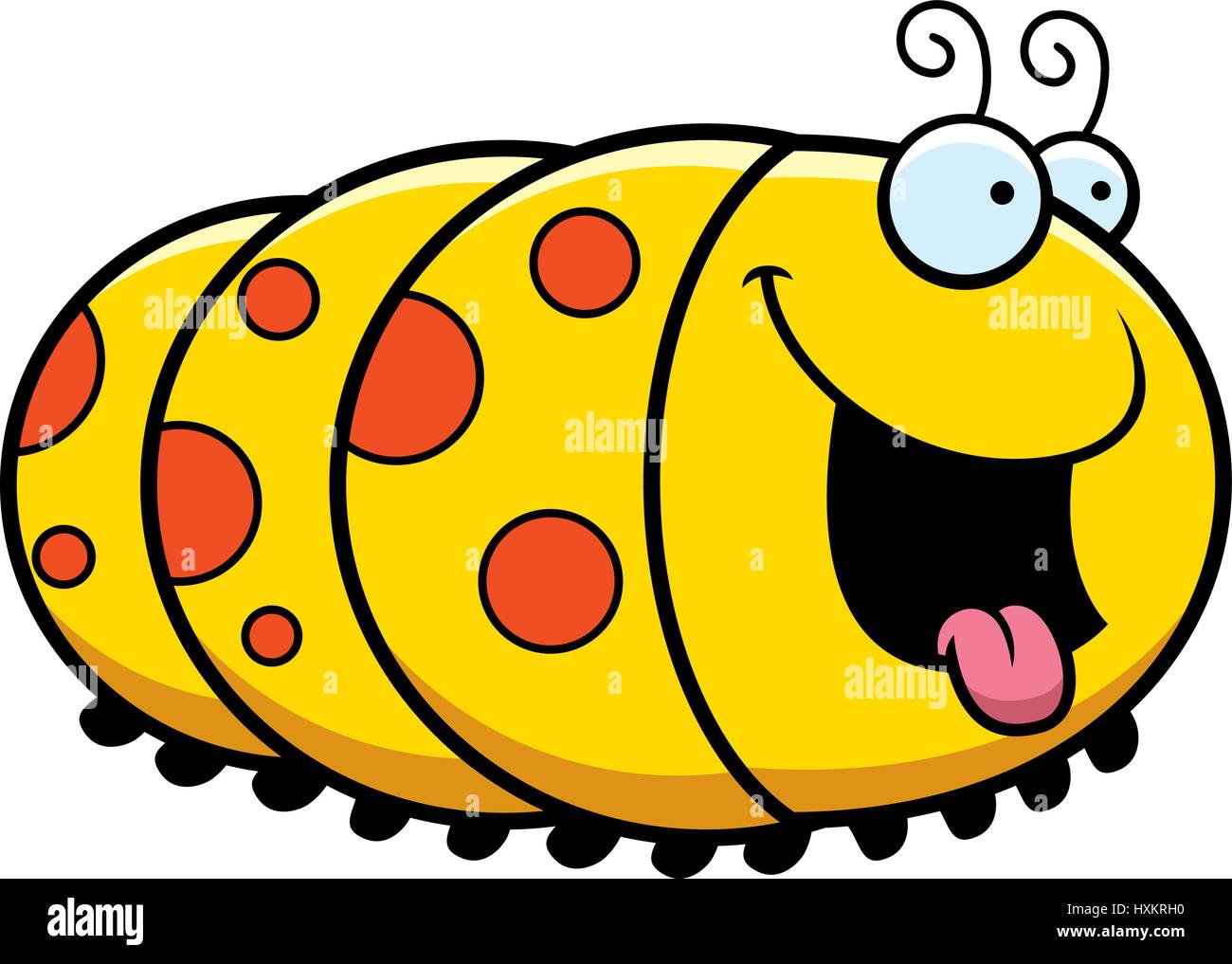 A cartoon illustration of a caterpillar looking hungry Stock Vector ...