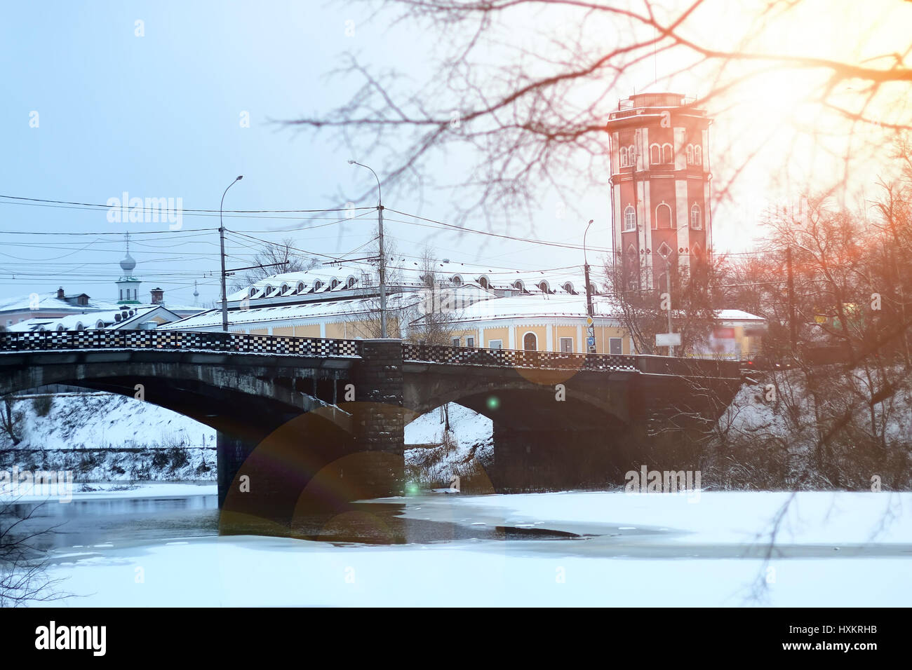 city landscape architecture winter Stock Photo - Alamy
