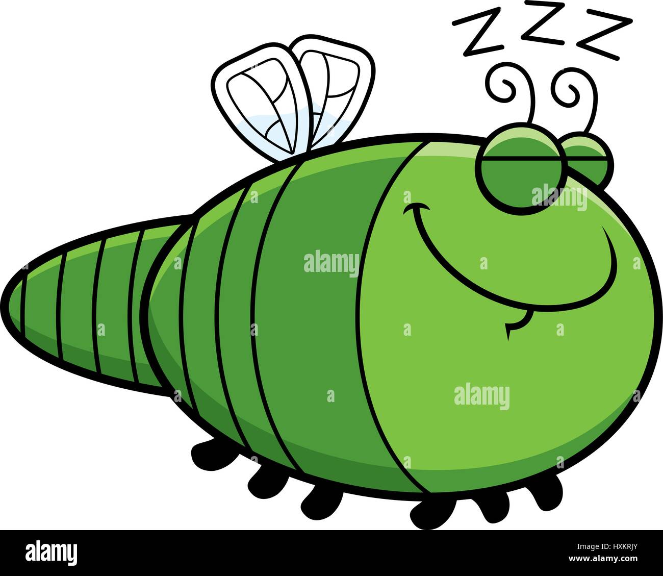 A cartoon illustration of a dragonfly sleeping Stock Vector Image & Art ...