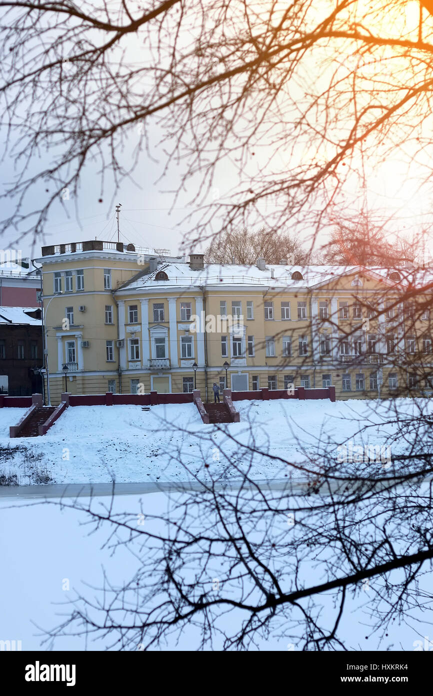 city landscape architecture winter Stock Photo - Alamy