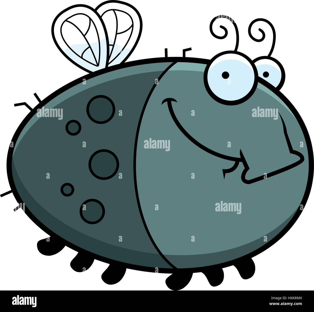 A cartoon illustration of a fly looking happy Stock Vector Image & Art ...