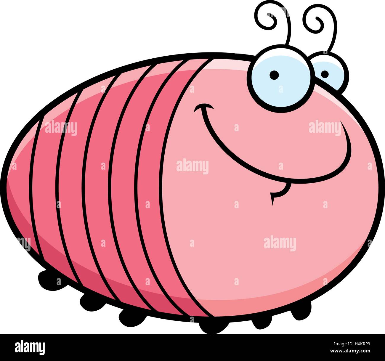 A cartoon illustration of a grub looking happy Stock Vector Image & Art ...