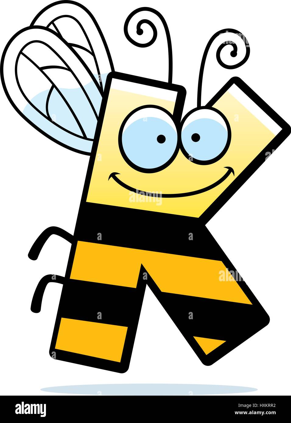 A cartoon illustration of the letter K with an insect theme Stock ...