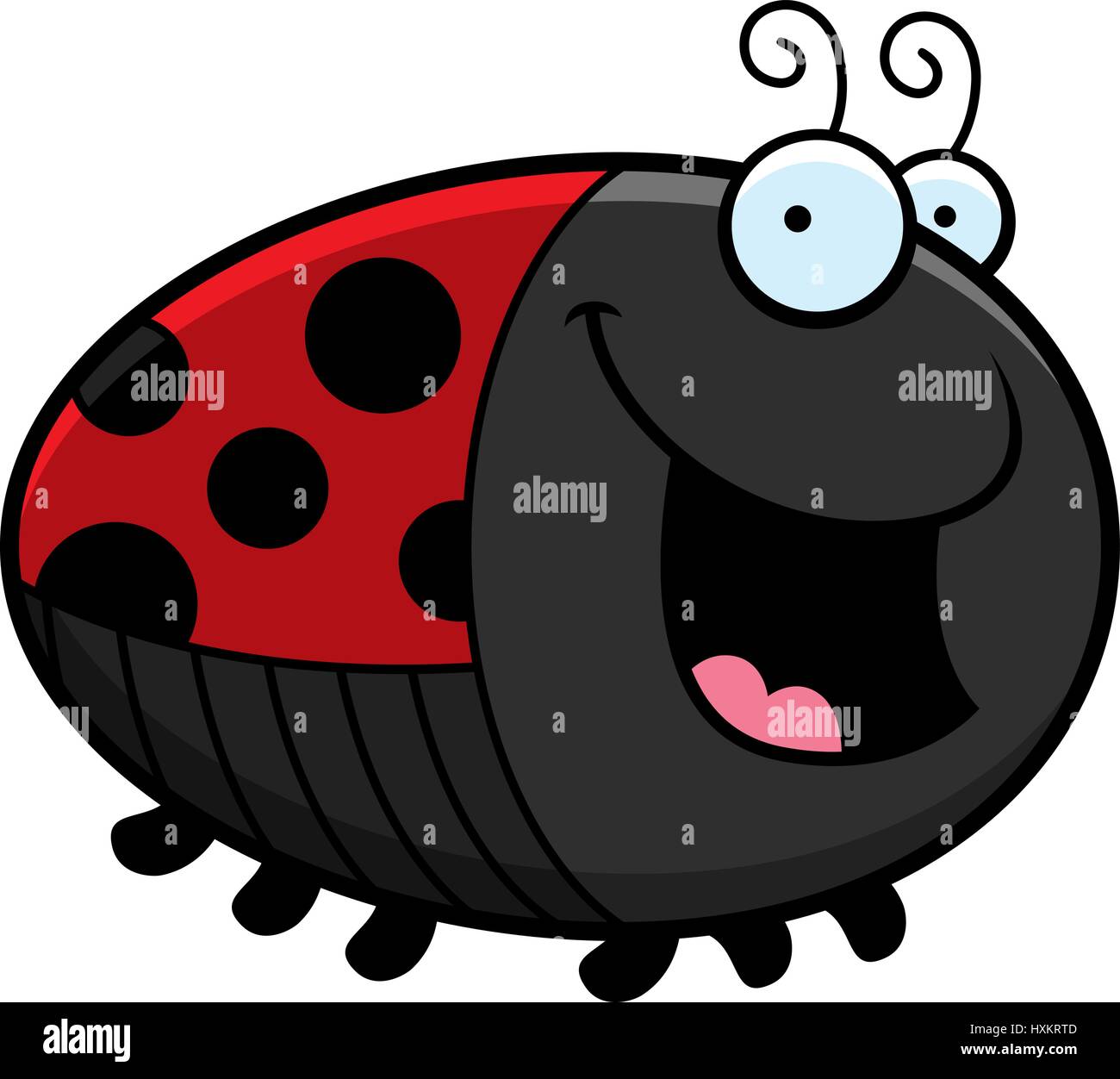 A cartoon illustration of a ladybug smiling Stock Vector Image & Art ...
