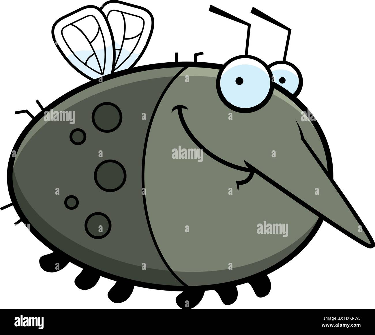 A cartoon illustration of a mosquito looking happy Stock Vector Image ...