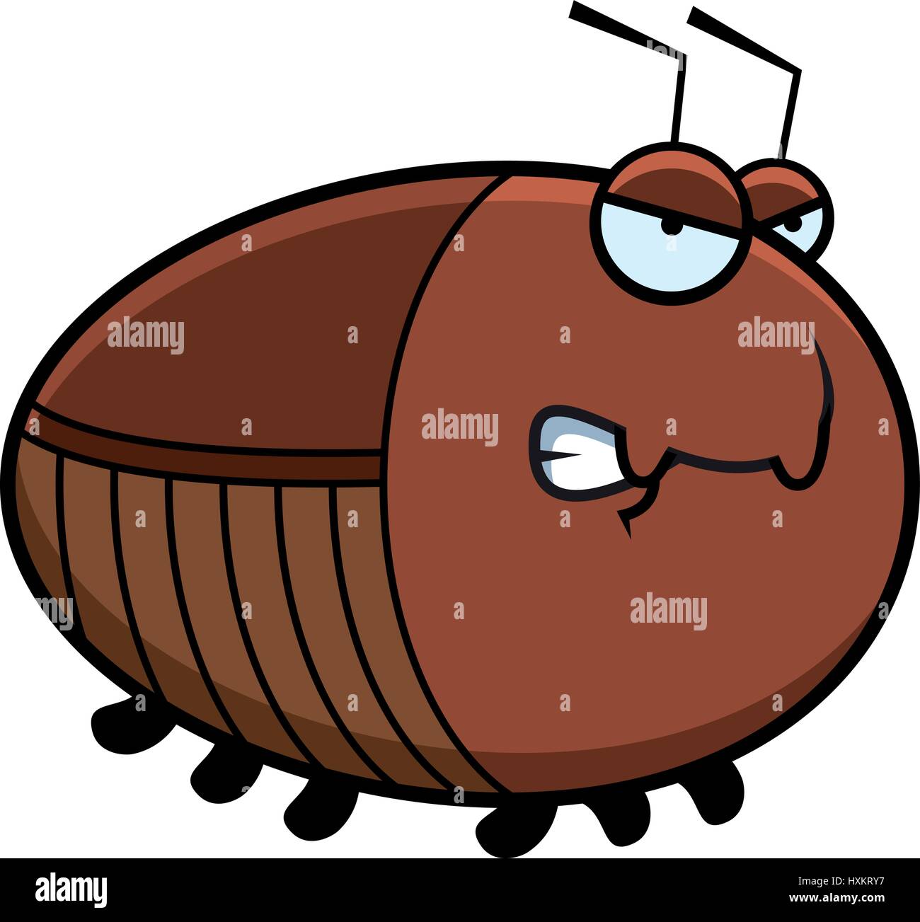 A cartoon illustration of a cockroach with an angry expression Stock ...