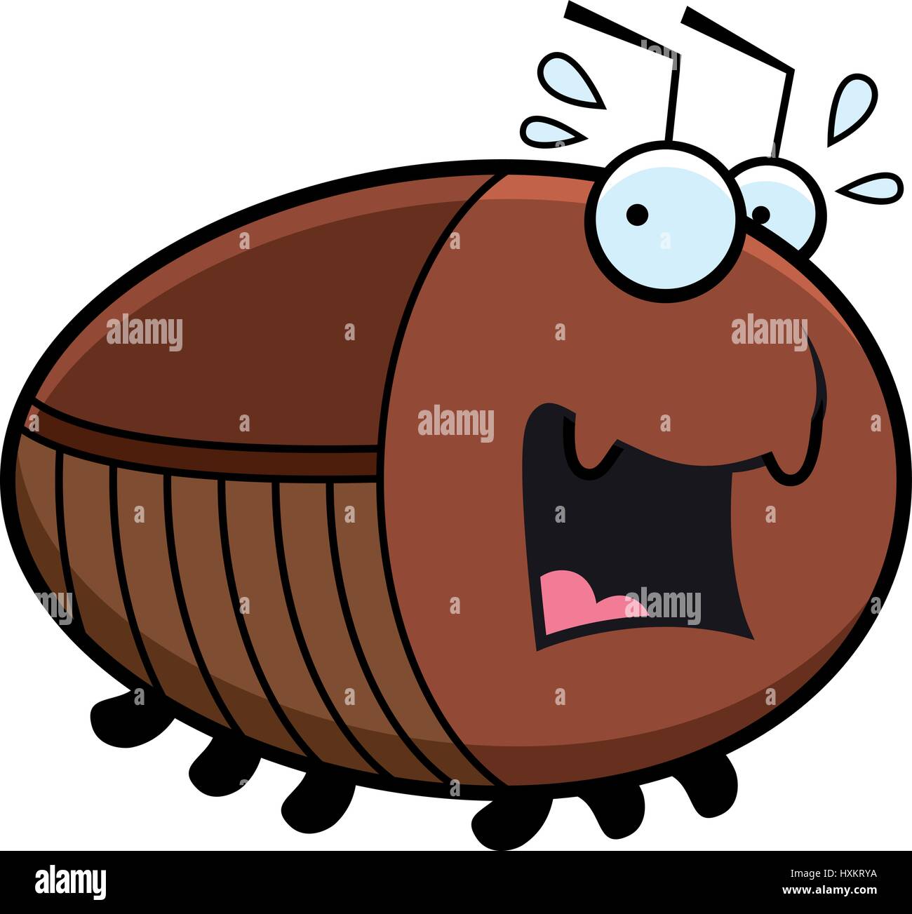 A cartoon illustration of a cockroach looking scared Stock Vector Image ...