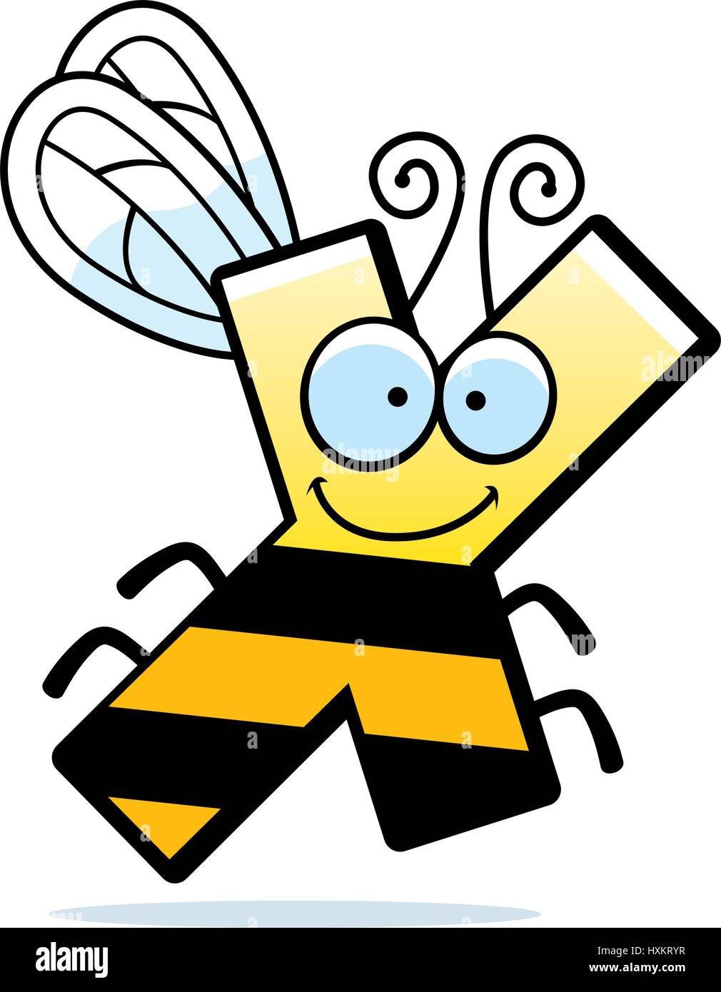 A cartoon illustration of the letter X with an insect theme Stock ...