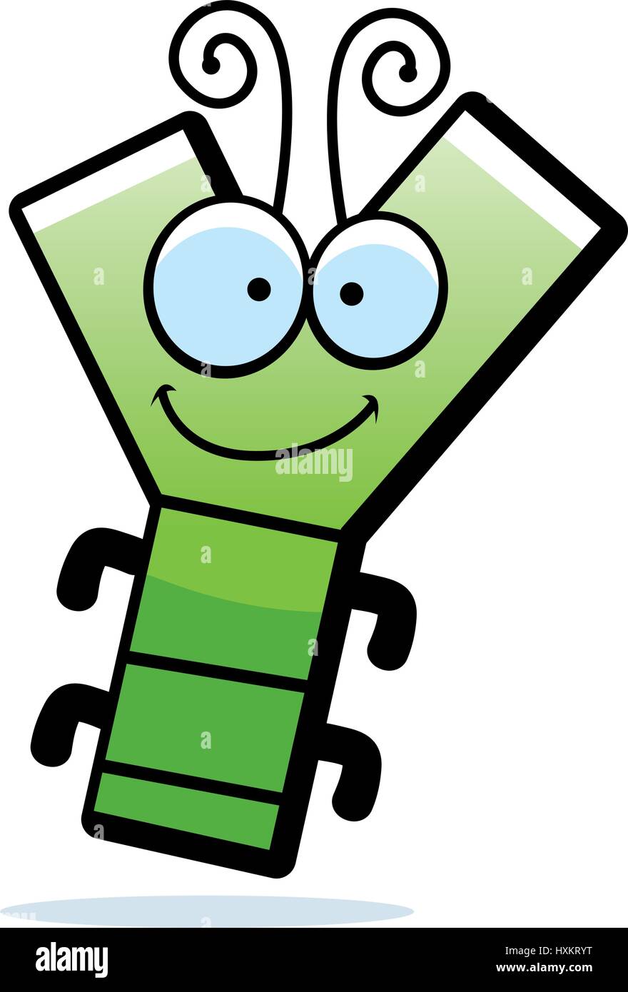 A cartoon illustration of the letter Y with an insect theme Stock ...