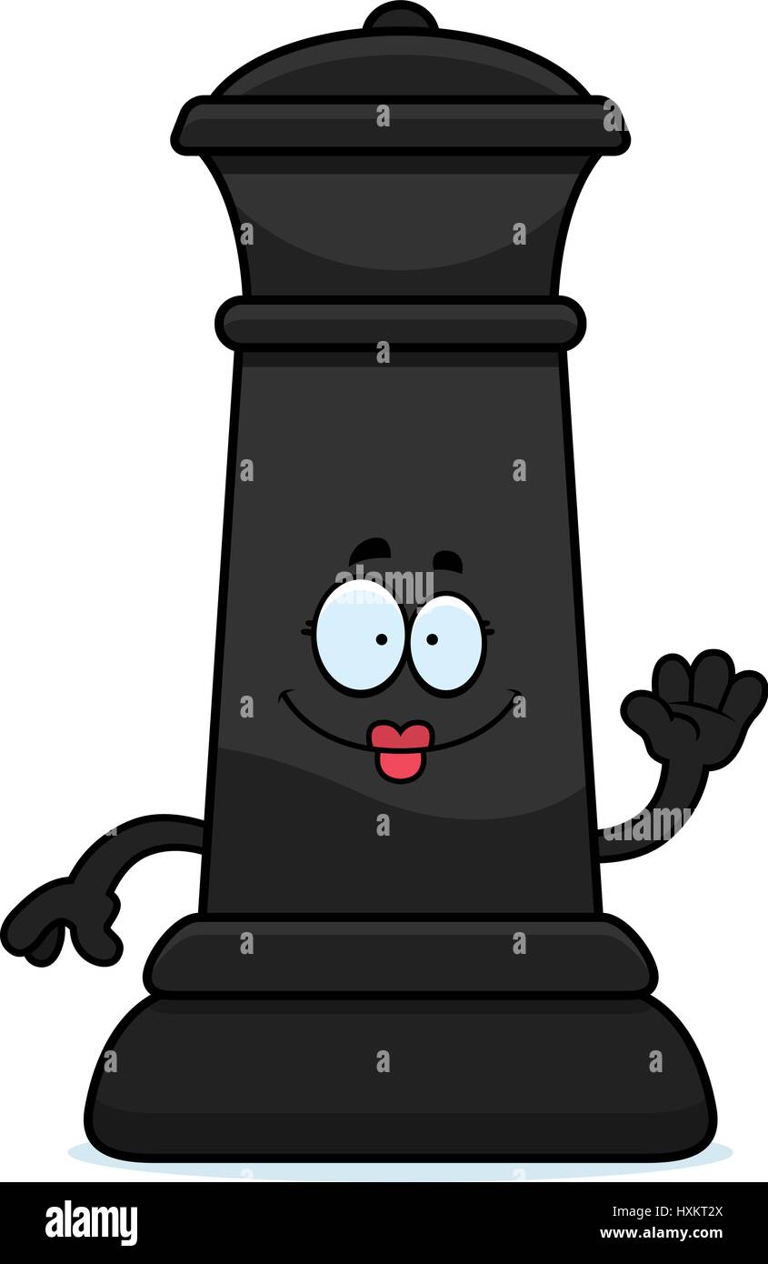 A cartoon illustration of a queen chess piece waving Stock Vector Image ...