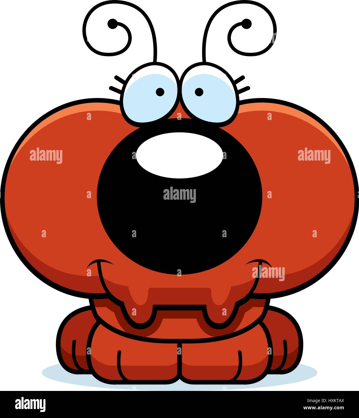 A cartoon illustration of a little ant happy and smiling Stock Vector ...