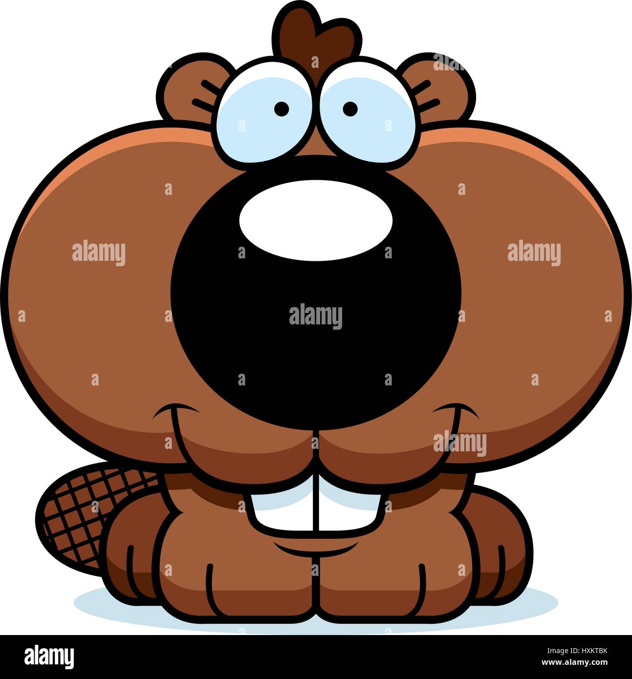 A cartoon beaver smiling and happy Stock Vector Image & Art - Alamy