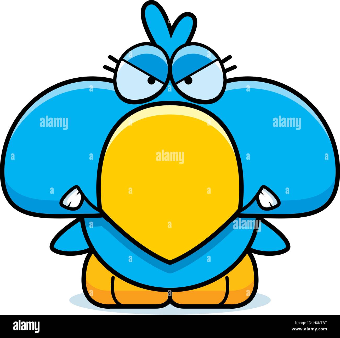 Blue bird illustration angry hi-res stock photography and images - Alamy