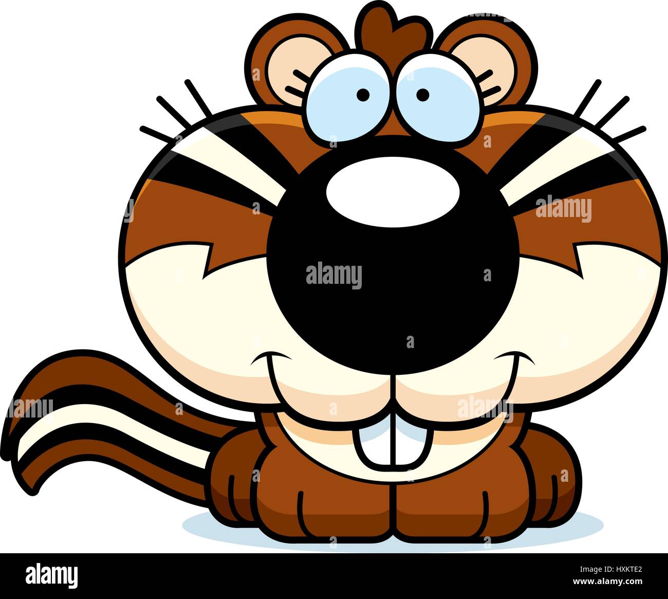 A cartoon illustration of a chipmunk happy and smiling Stock Vector ...