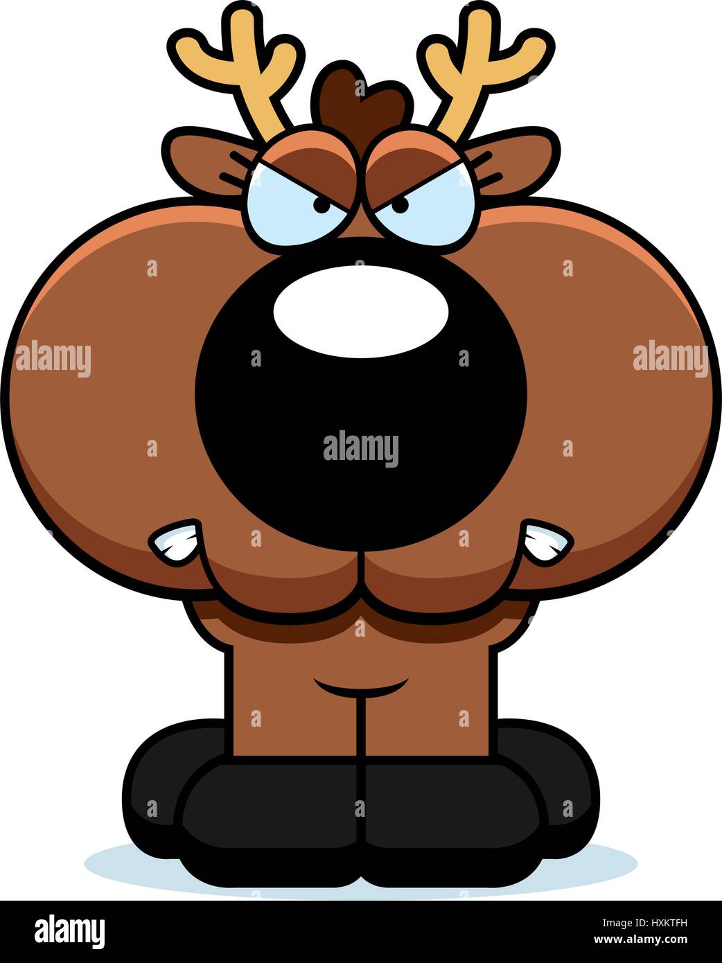 A cartoon deer with an angry expression Stock Vector Image & Art - Alamy