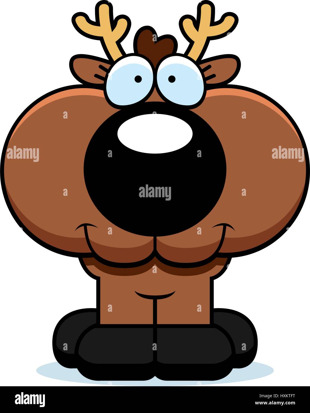 A cartoon deer happy and smiling Stock Vector Image & Art - Alamy