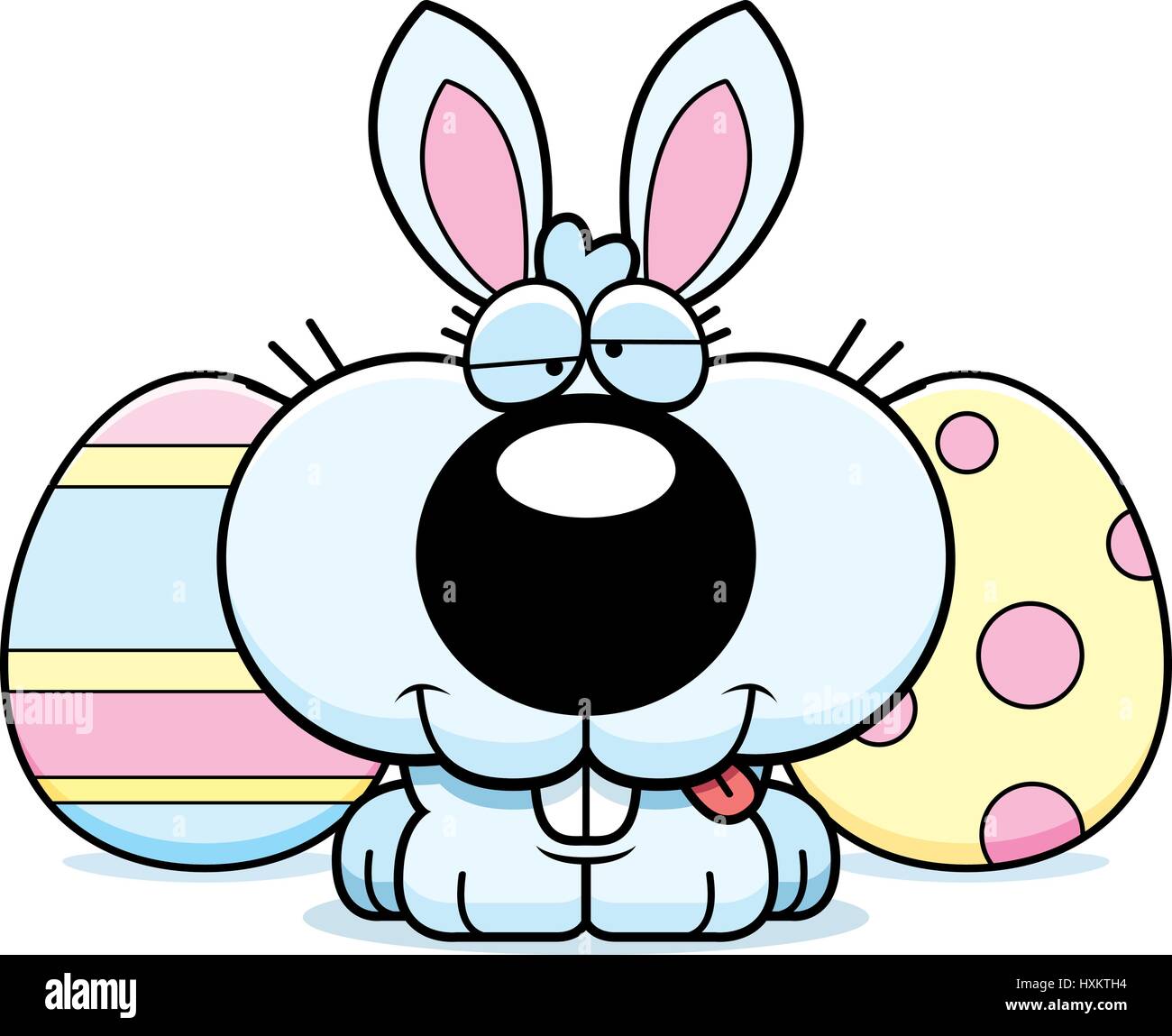 A cartoon illustration of the Easter Bunny with a goofy expression ...