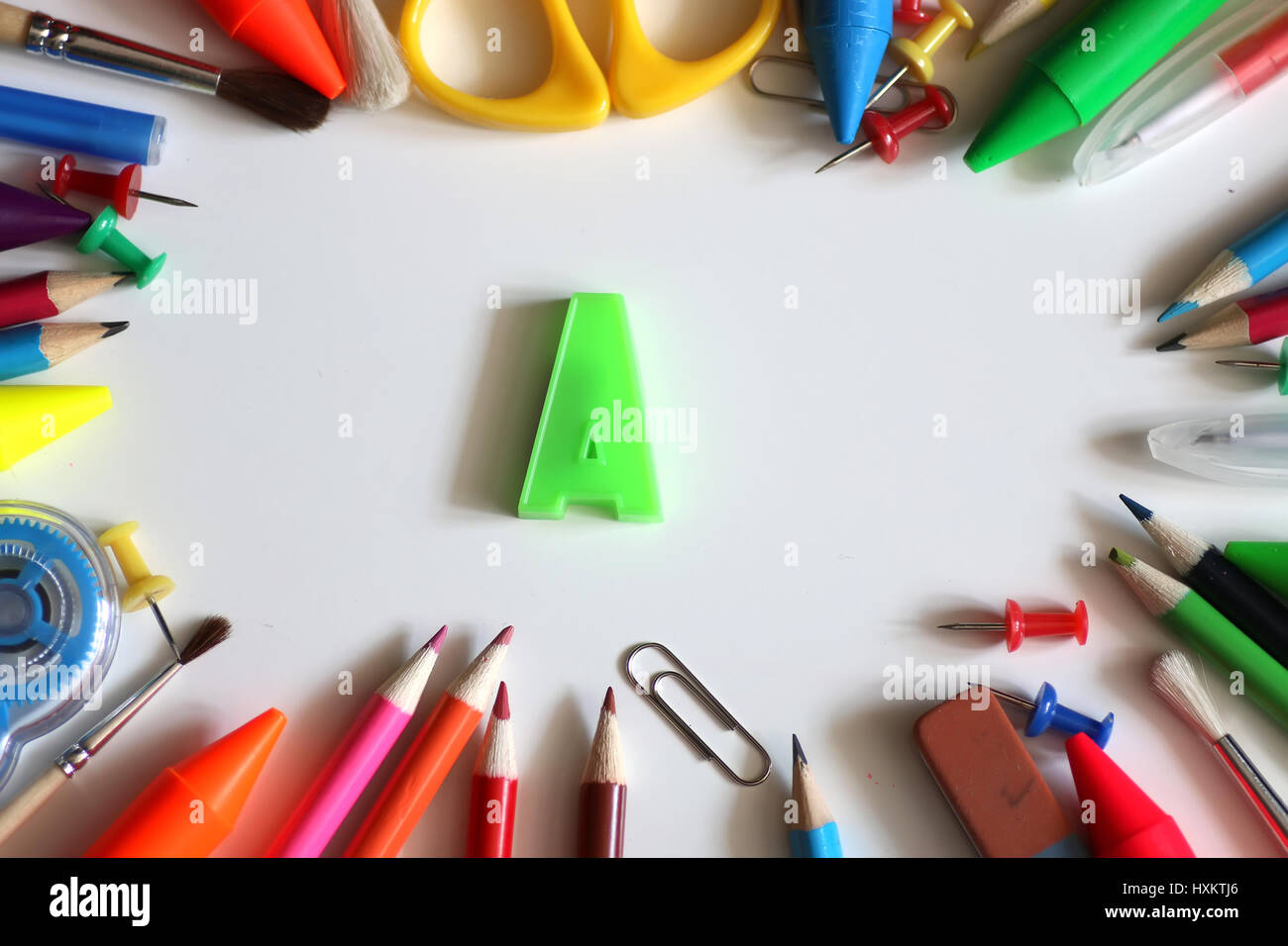 stationery white background Stock Photo - Alamy