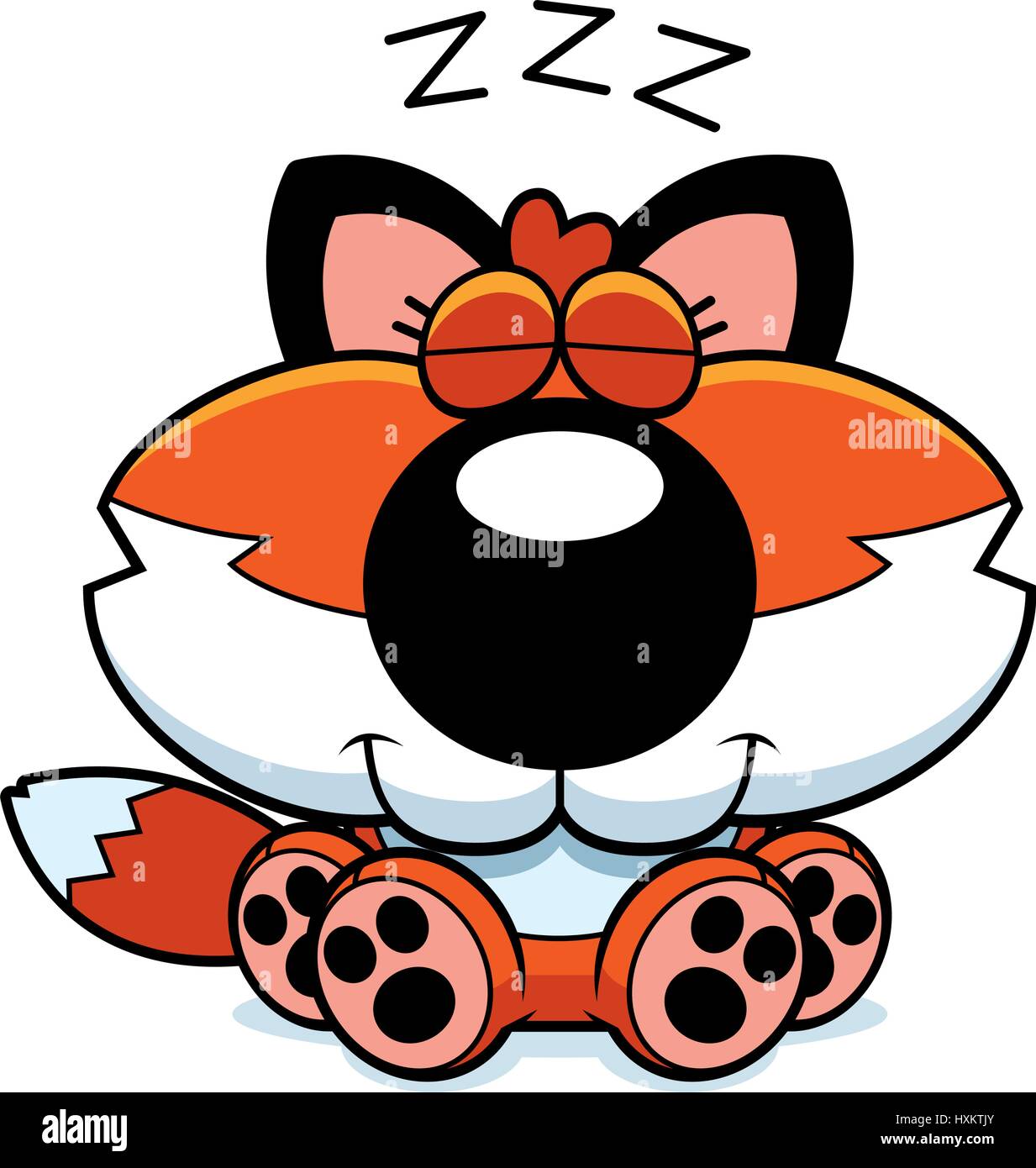 Sleeping fox illustration Stock Vector Images - Alamy