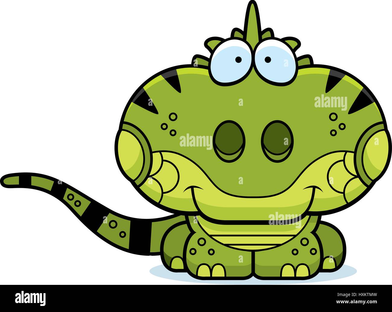 A cartoon illustration of a iguana happy and smiling Stock Vector Image ...