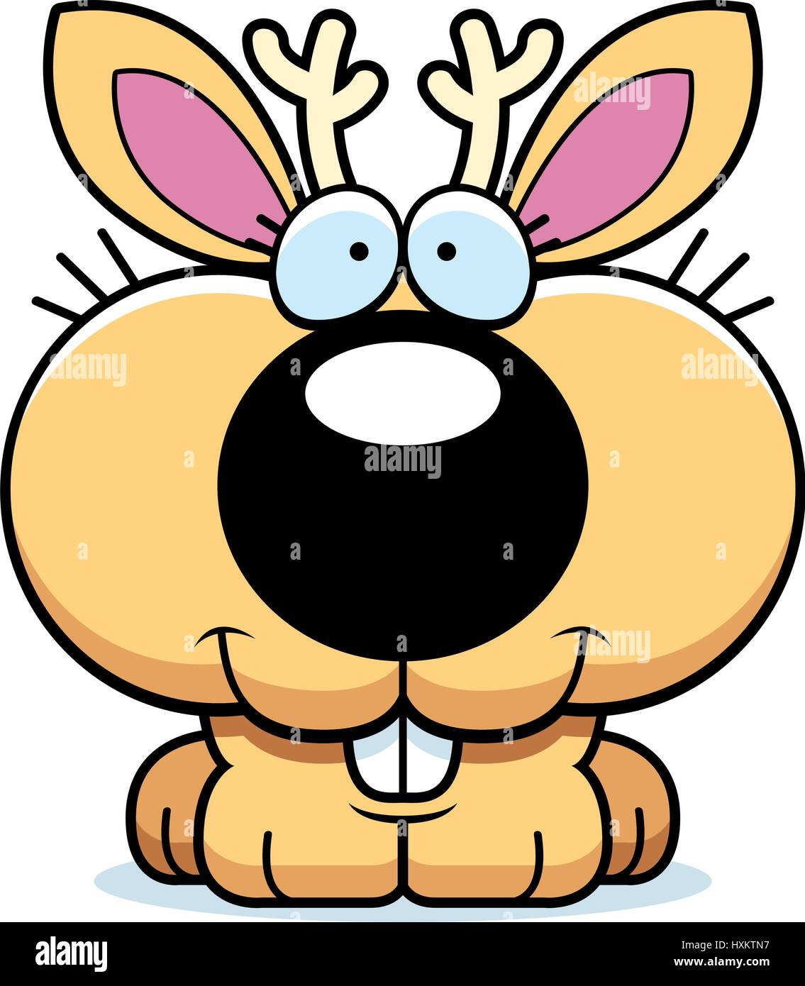 A cartoon jackalope happy and smiling Stock Vector Image & Art - Alamy