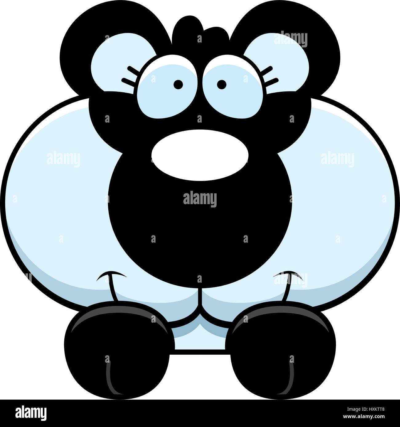 A cartoon illustration of a panda cub peeking over an object Stock ...