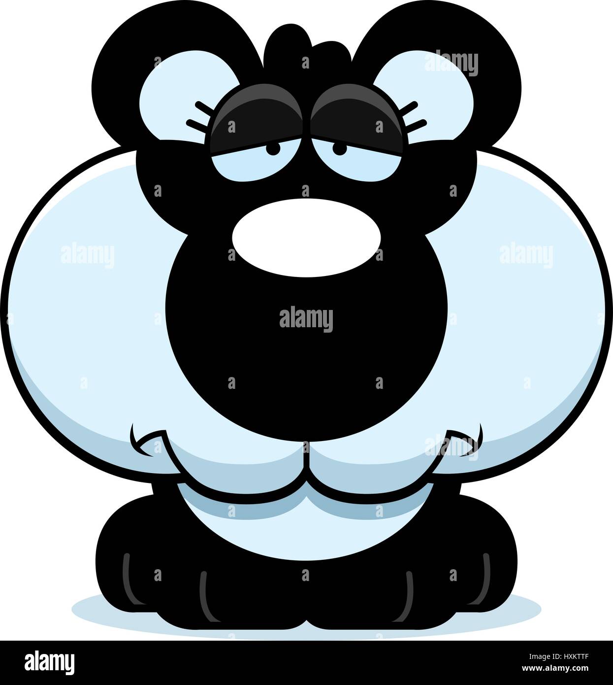 A cartoon illustration of a panda cub with a sad expression Stock ...