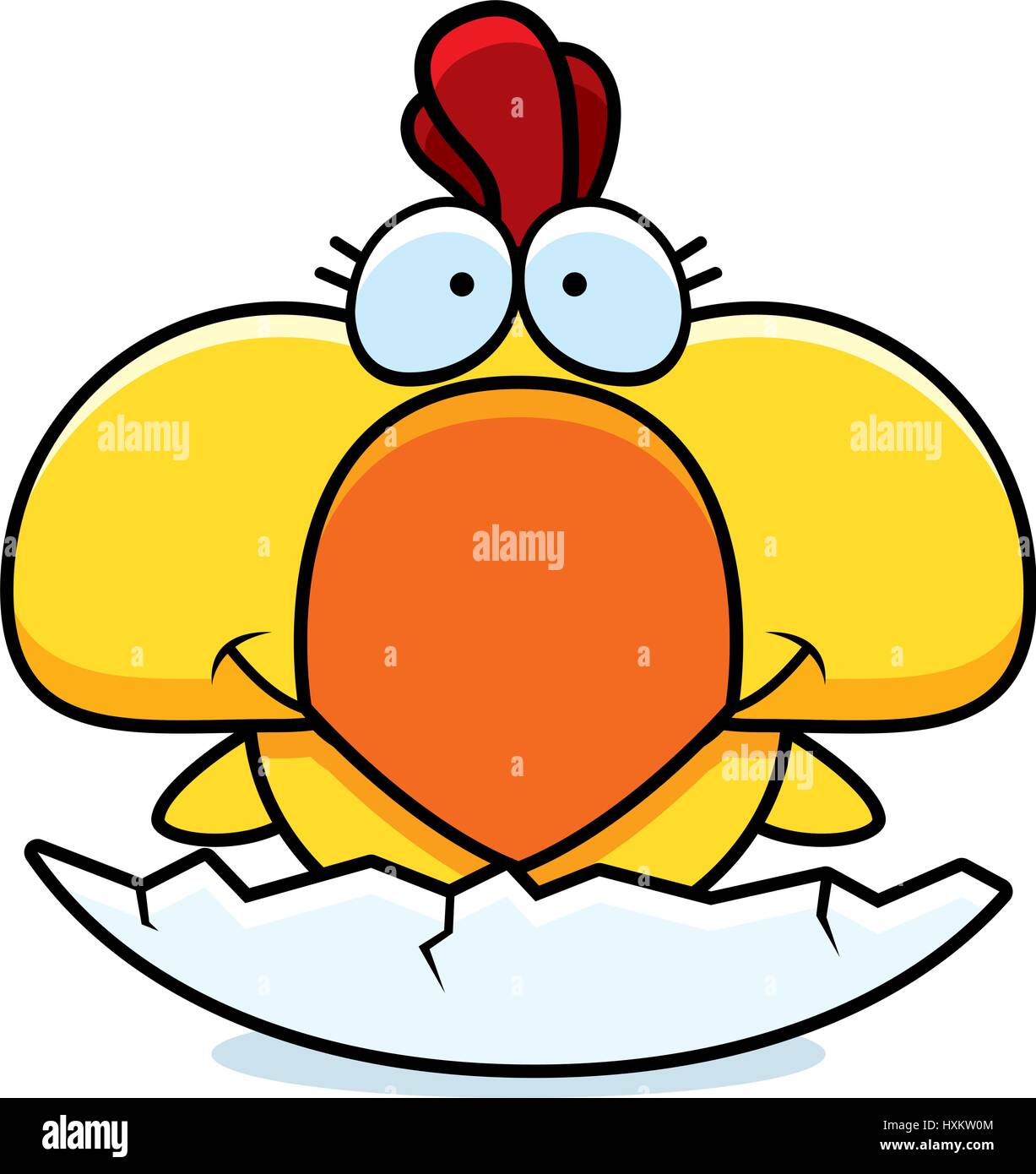 Chicken hatching from egg Stock Vector Images - Alamy