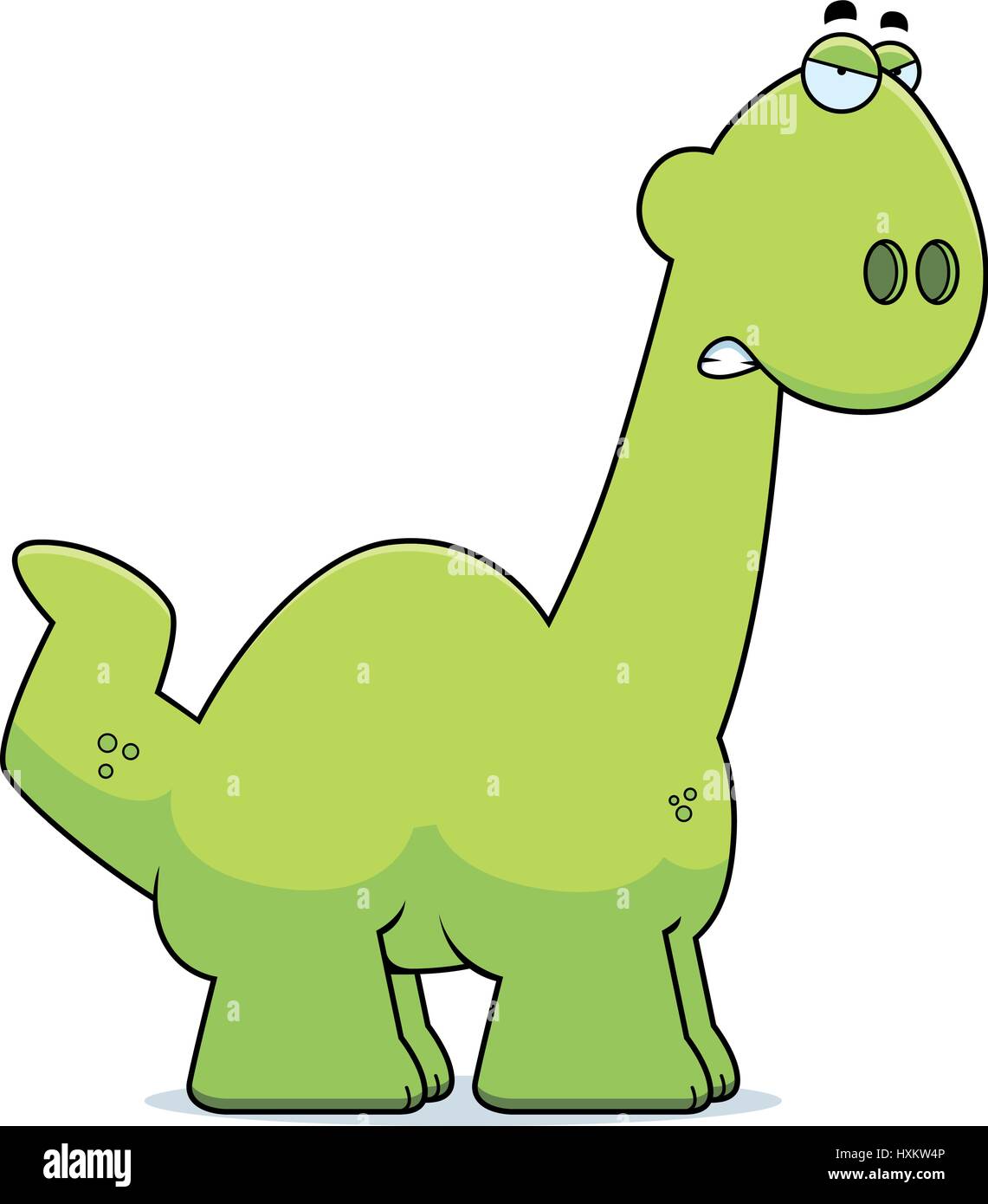 A cartoon illustration of a Apatosaurus dinosaur looking angry Stock ...