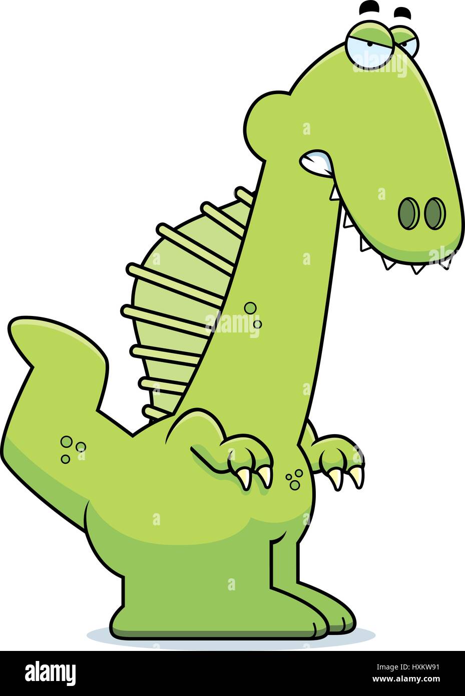 A cartoon illustration of a Spinosaurus dinosaur looking angry Stock ...