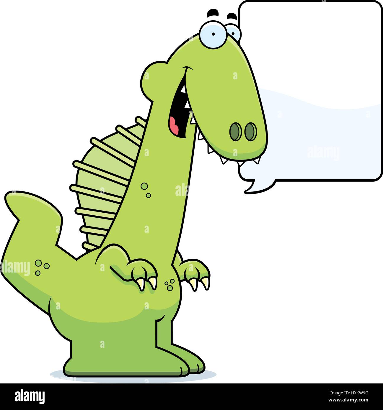 A cartoon illustration of a Spinosaurus dinosaur talking Stock Vector ...