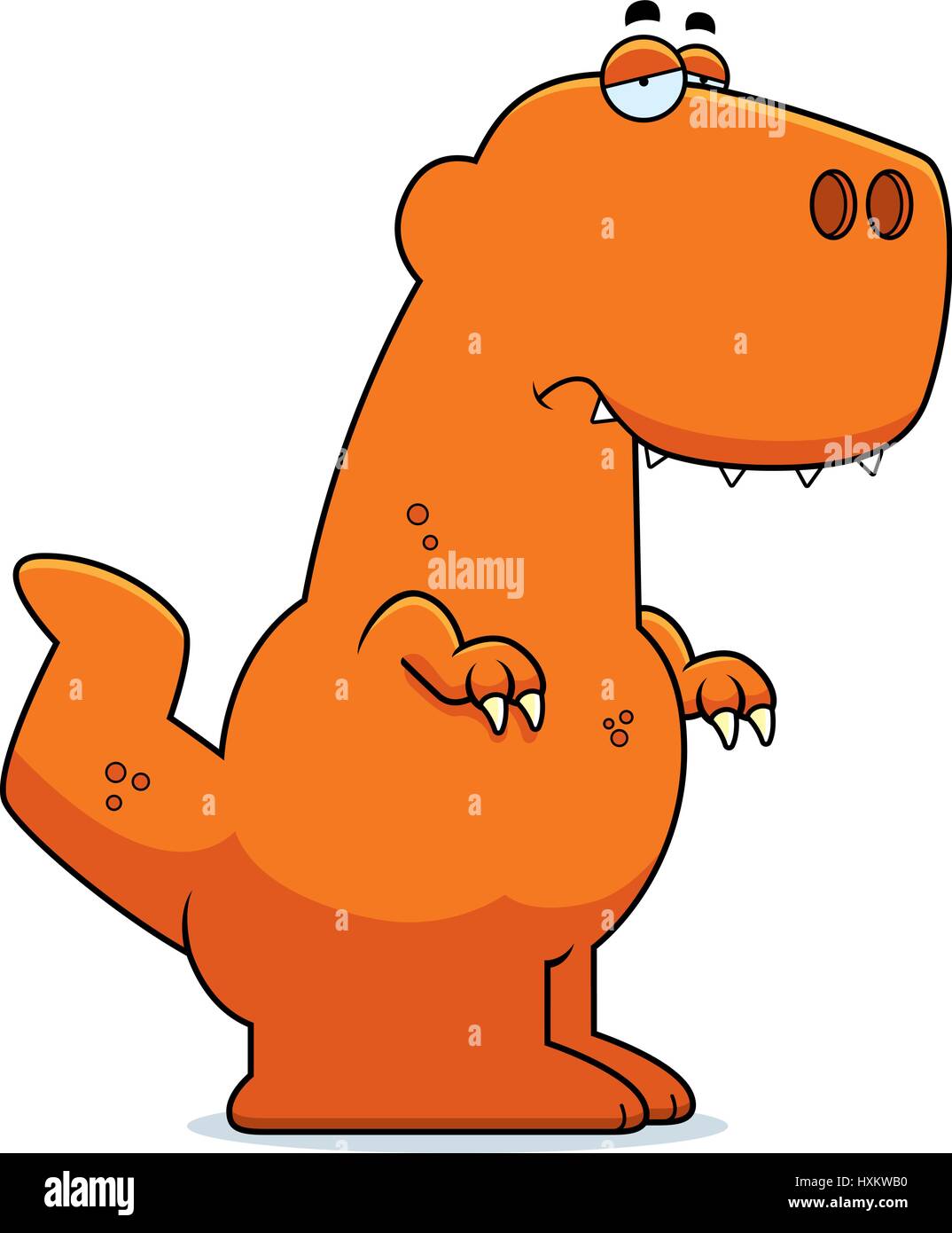 Cute Sad T Rex Cartoon