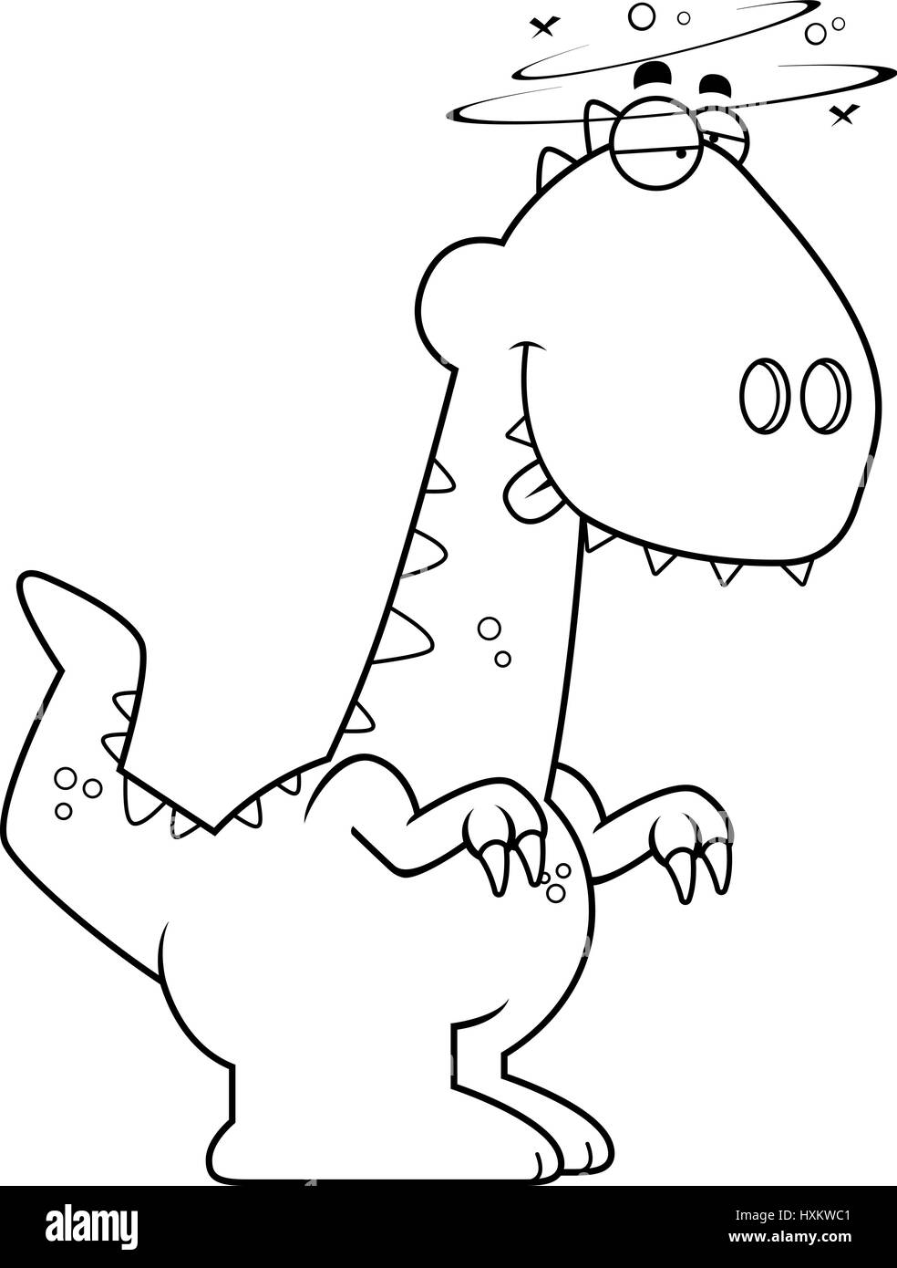 Sick dinosaur Stock Vector Images - Alamy