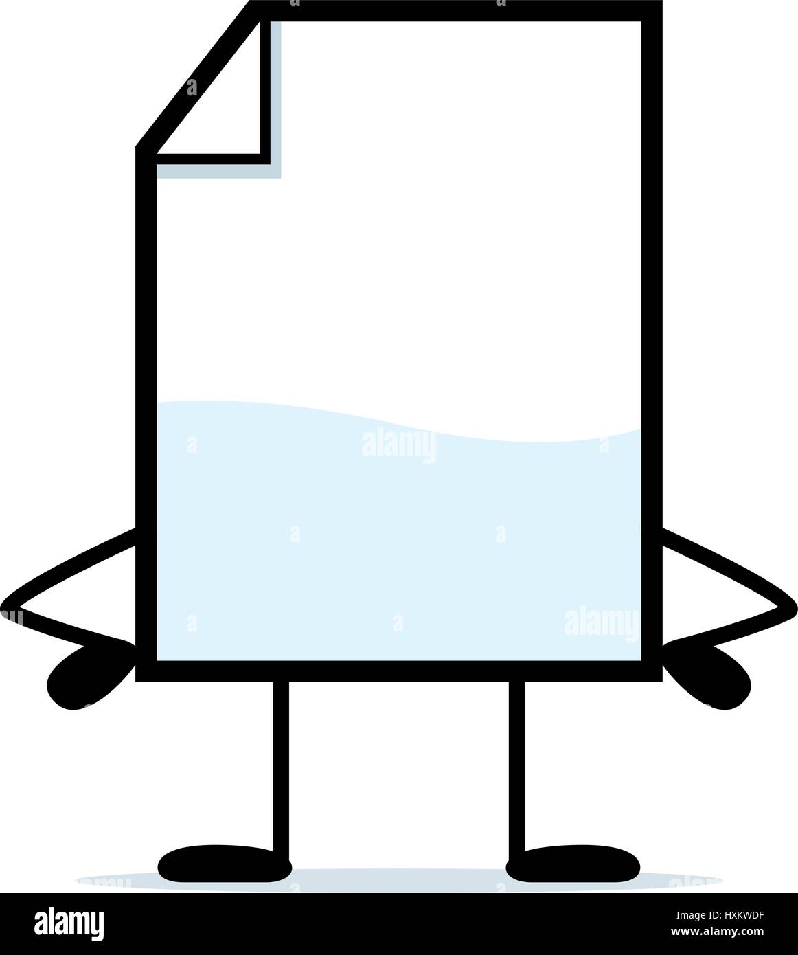 A cartoon illustration of a blank paper standing Stock Vector Image ...