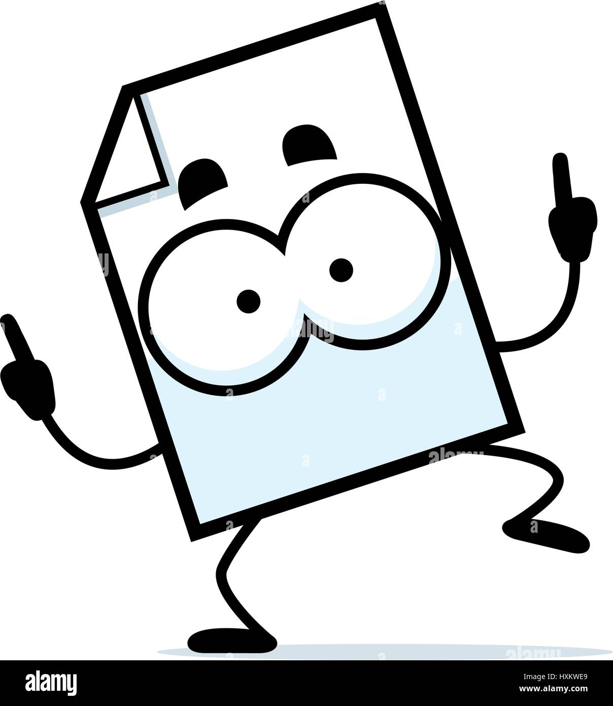 A cartoon illustration of a piece of paper dancing Stock Vector Image ...