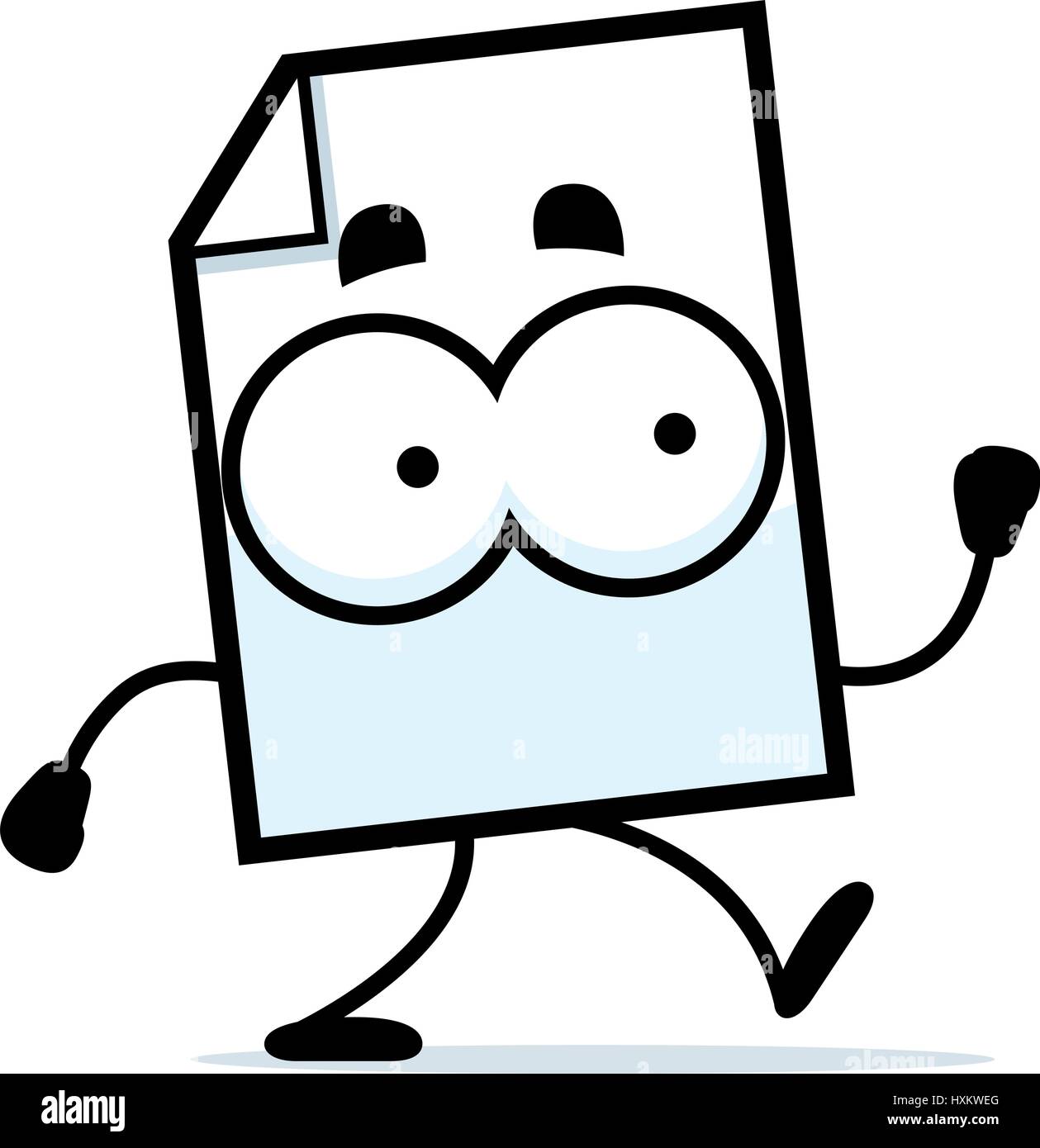 A cartoon illustration of a piece of paper walking Stock Vector Image ...