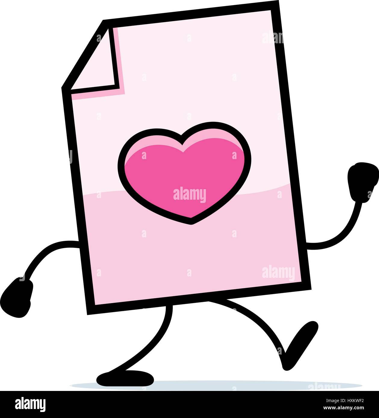 A cartoon illustration of a valentine walking Stock Vector Image & Art ...