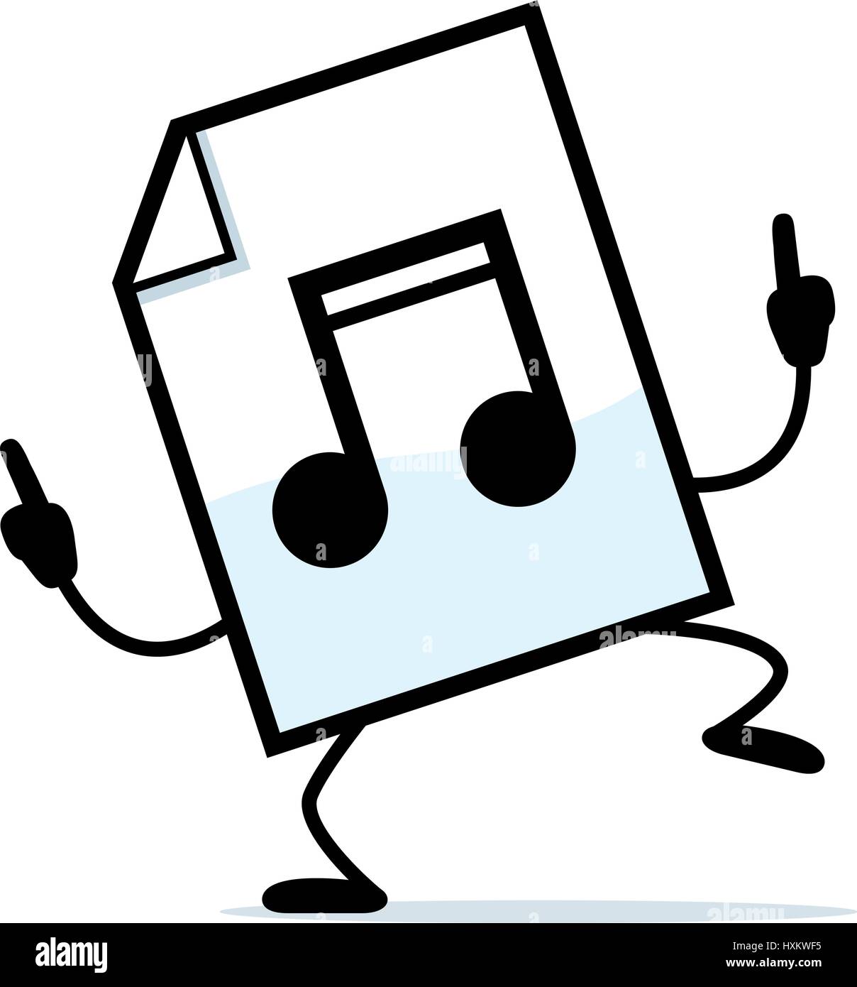 A cartoon illustration of an audio file dancing Stock Vector Image ...